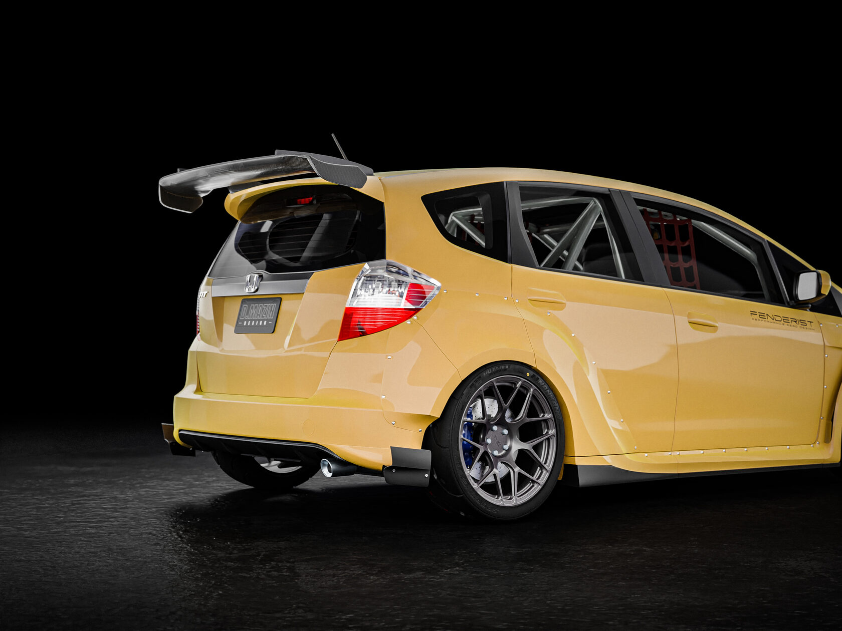 FENDERIST SPEC S FULL FENDER FLARES SET / WIDE BODY KIT HONDA FIT ...