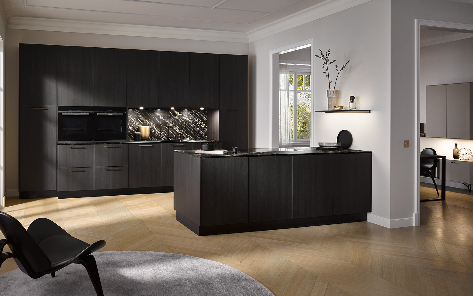 AV 2040 Black fine oak - AV 6000 Natural umber