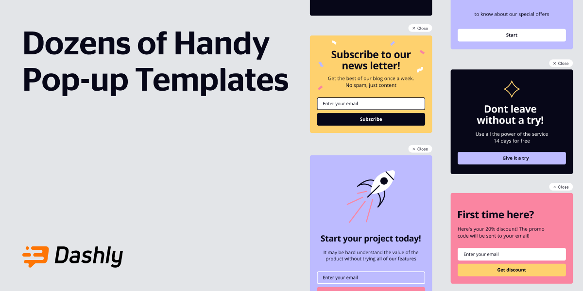 Website Pop-up Templates For Any Web Page