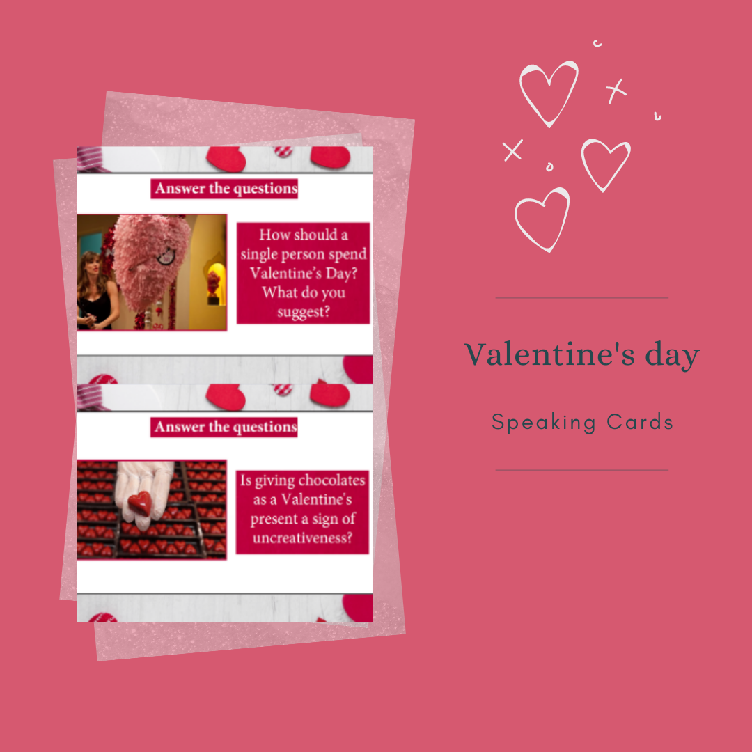 Valentine's Day. Speaking Cards
