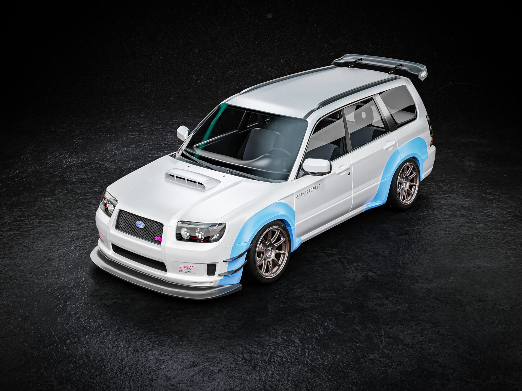 FENDERIST SPEC S Fender Flares Set 30mm/ Wide Body Kit SUBARU FORESTER ...