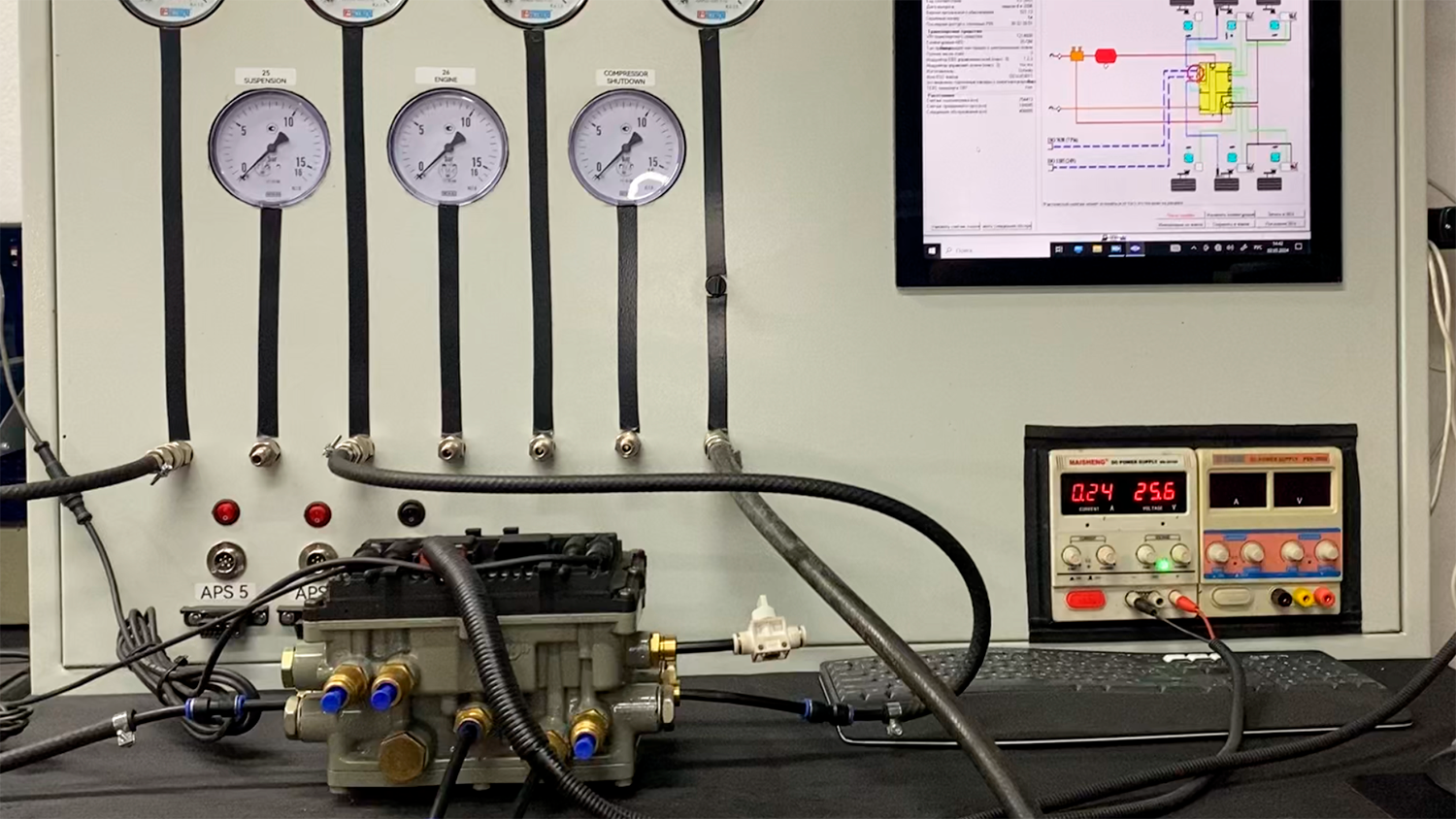 Диагностика и ремонт модуляторов полуприцепов Knorr-Bremse TEBS4 ES2041 ...