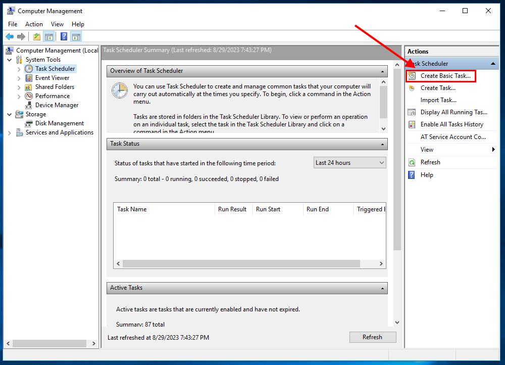 PIX RPA Knowledge Base - Launching Robot.exe using Windows task scheduler