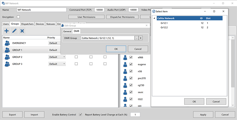 Caltta AIS-DMR Settings