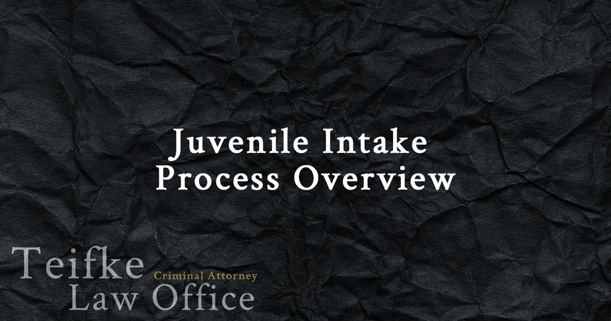 Juvenile Intake Process Overview