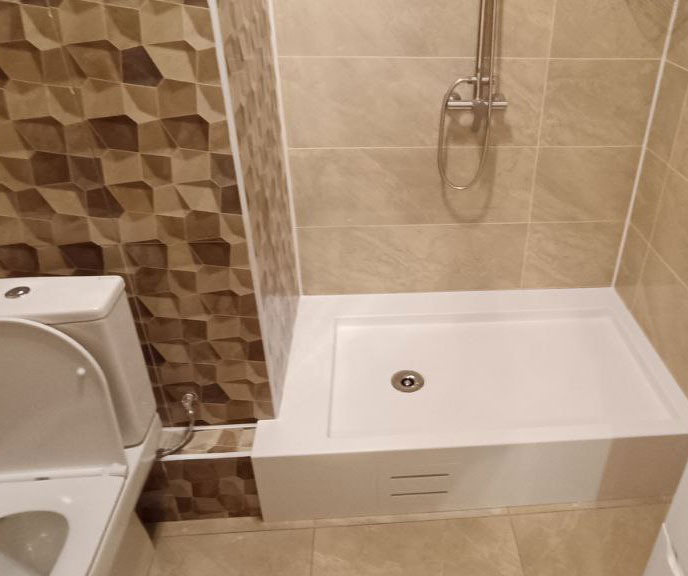 Белый душевой поддон прямоугольной формы из искусственного акрилового ...