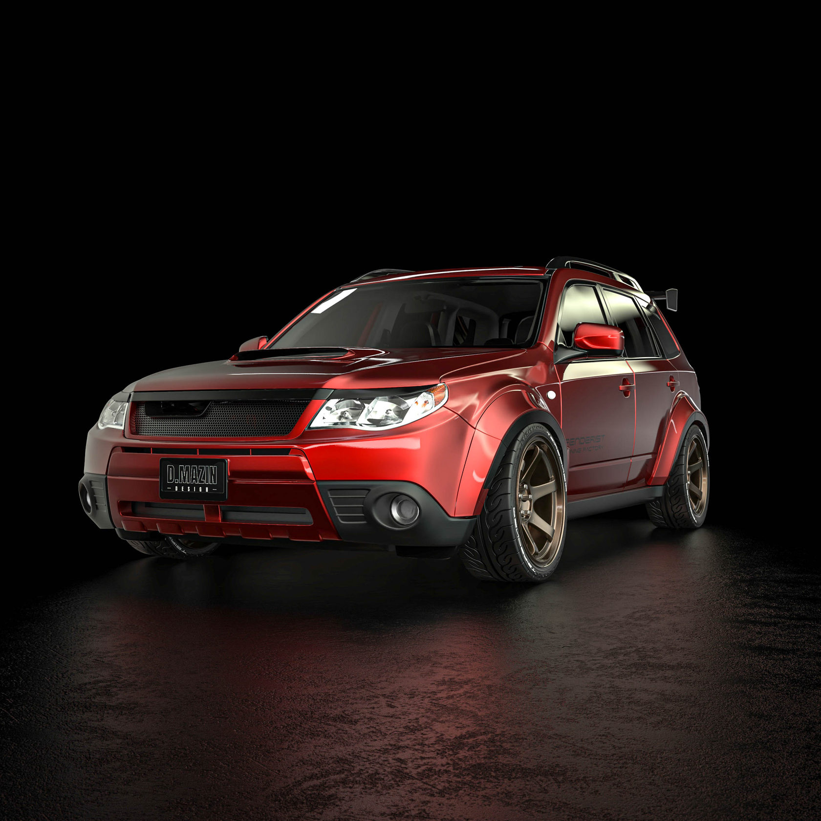 FENDERIST SPEC S Fender Flares Set / Wide Body Kit SUBARU FORESTER SH 07-14