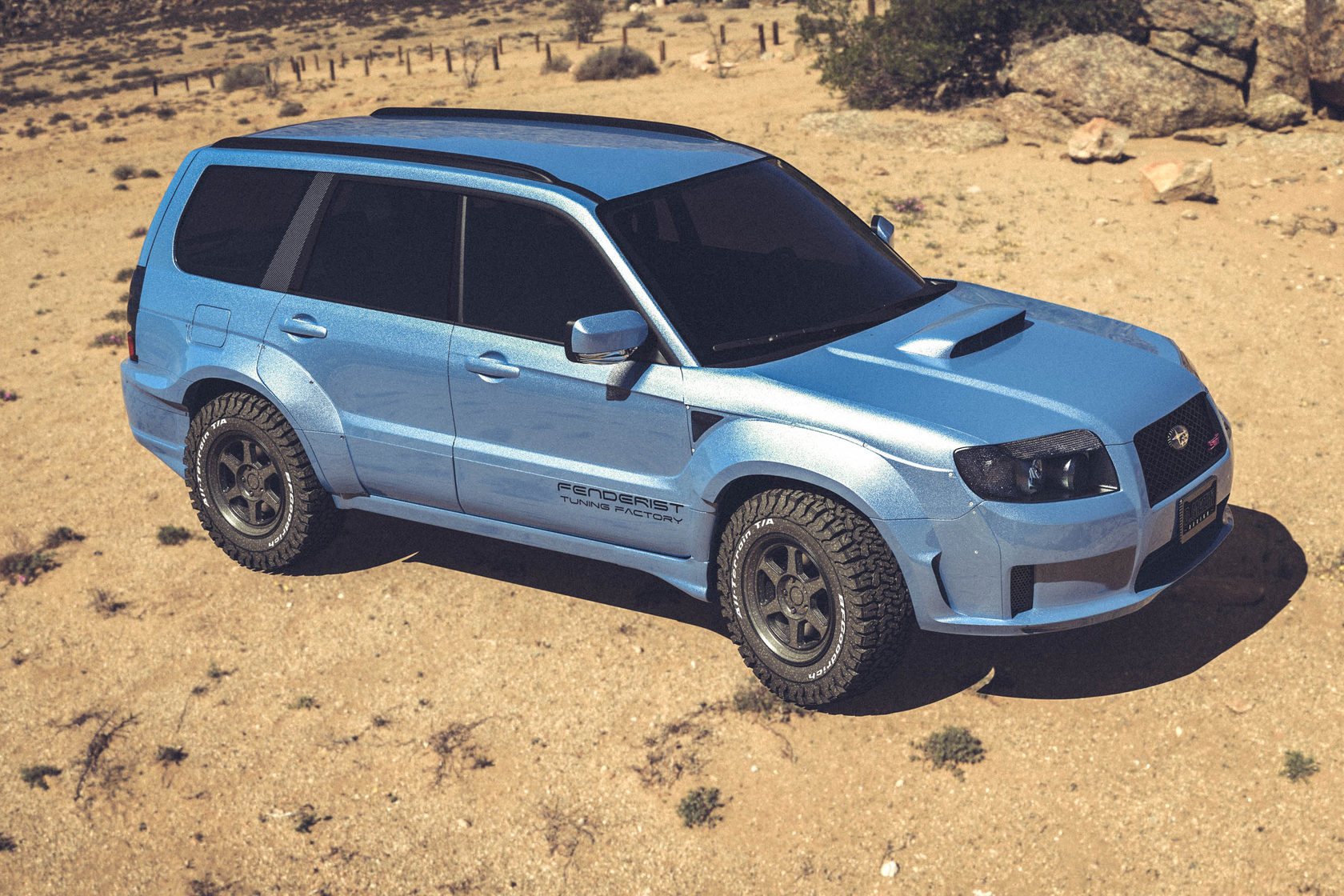 Fender Flares Set / Wide Body Kit SUBARU FORESTER SG9 STI 05-07 ACTIVE ...