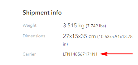 Tracking your package