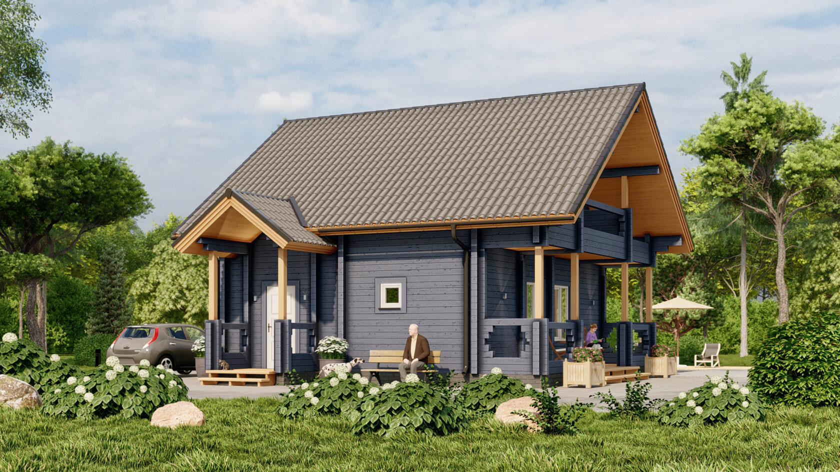 Дом из клееного бруса «Лесная Усадьба» от строительной компании «Инкост ...