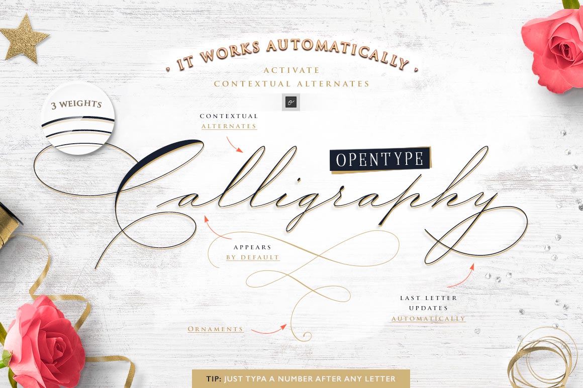 The Wedding Font | Script fonts - Blessed Print
