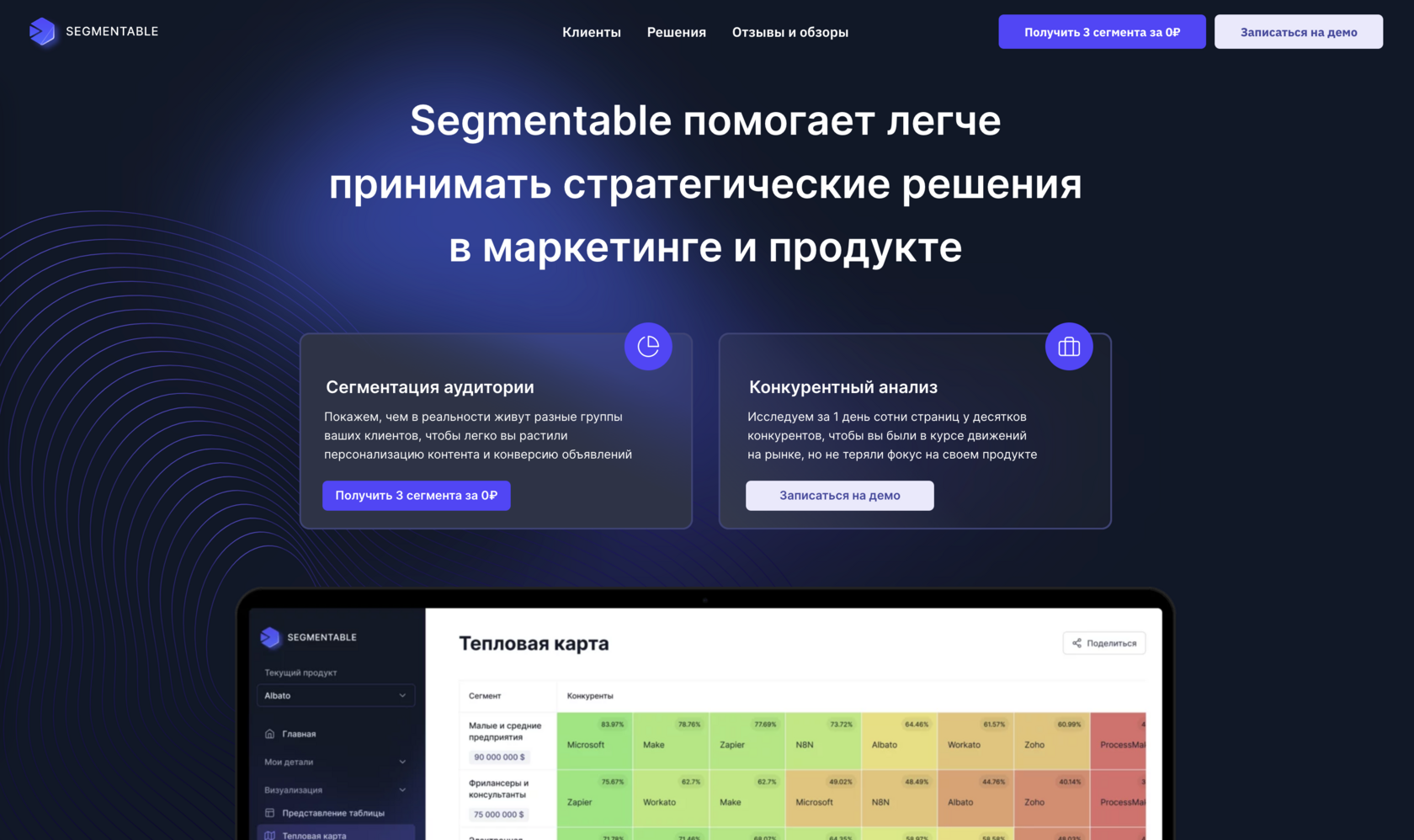 Segmentable - это сервис go-to-market стратегий