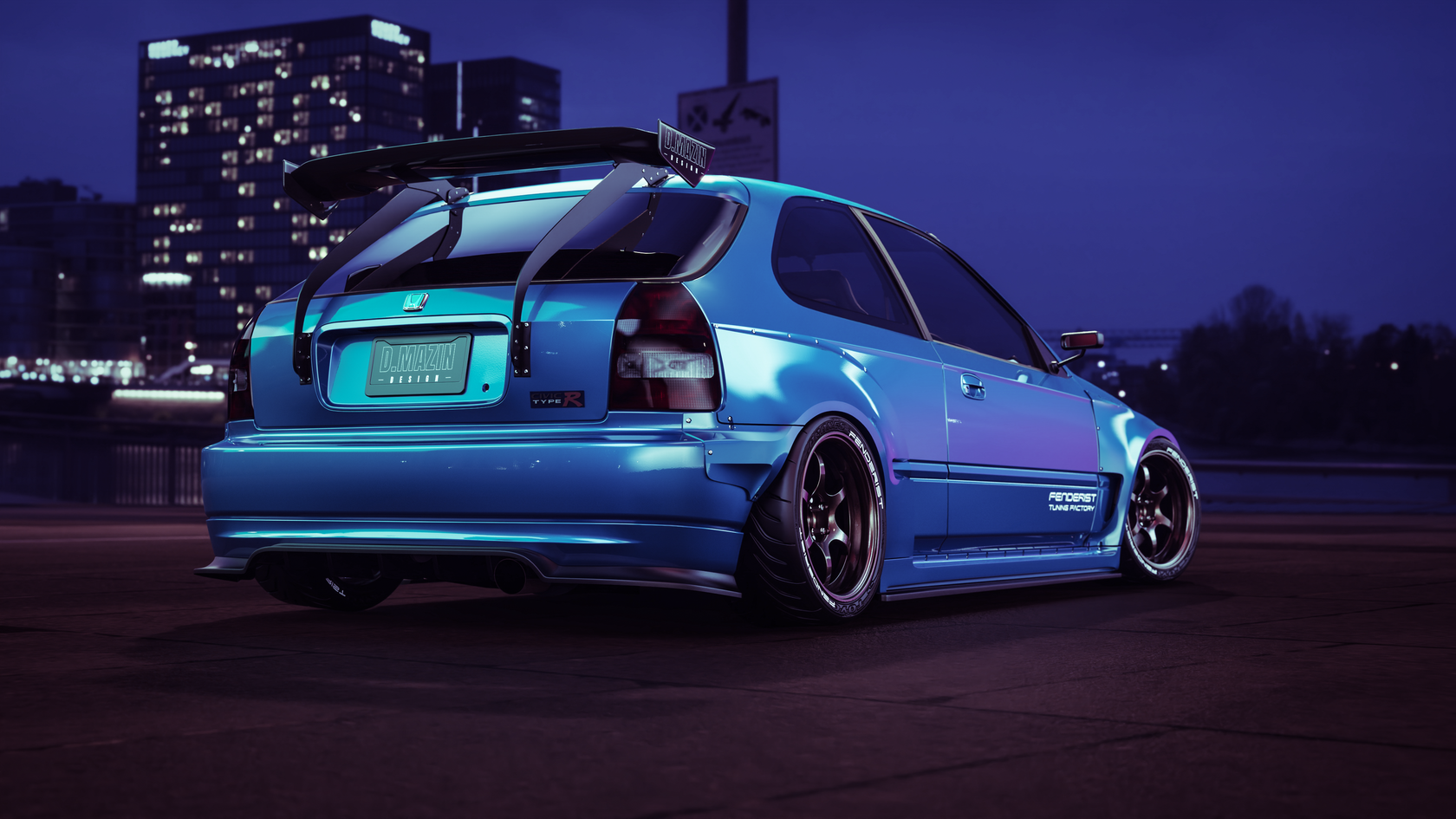 REAR DIFFUSER Honda Civic 96-00