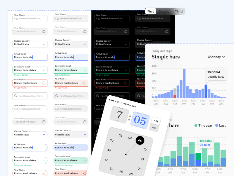 Navigation UI design template - Side menu for Figma