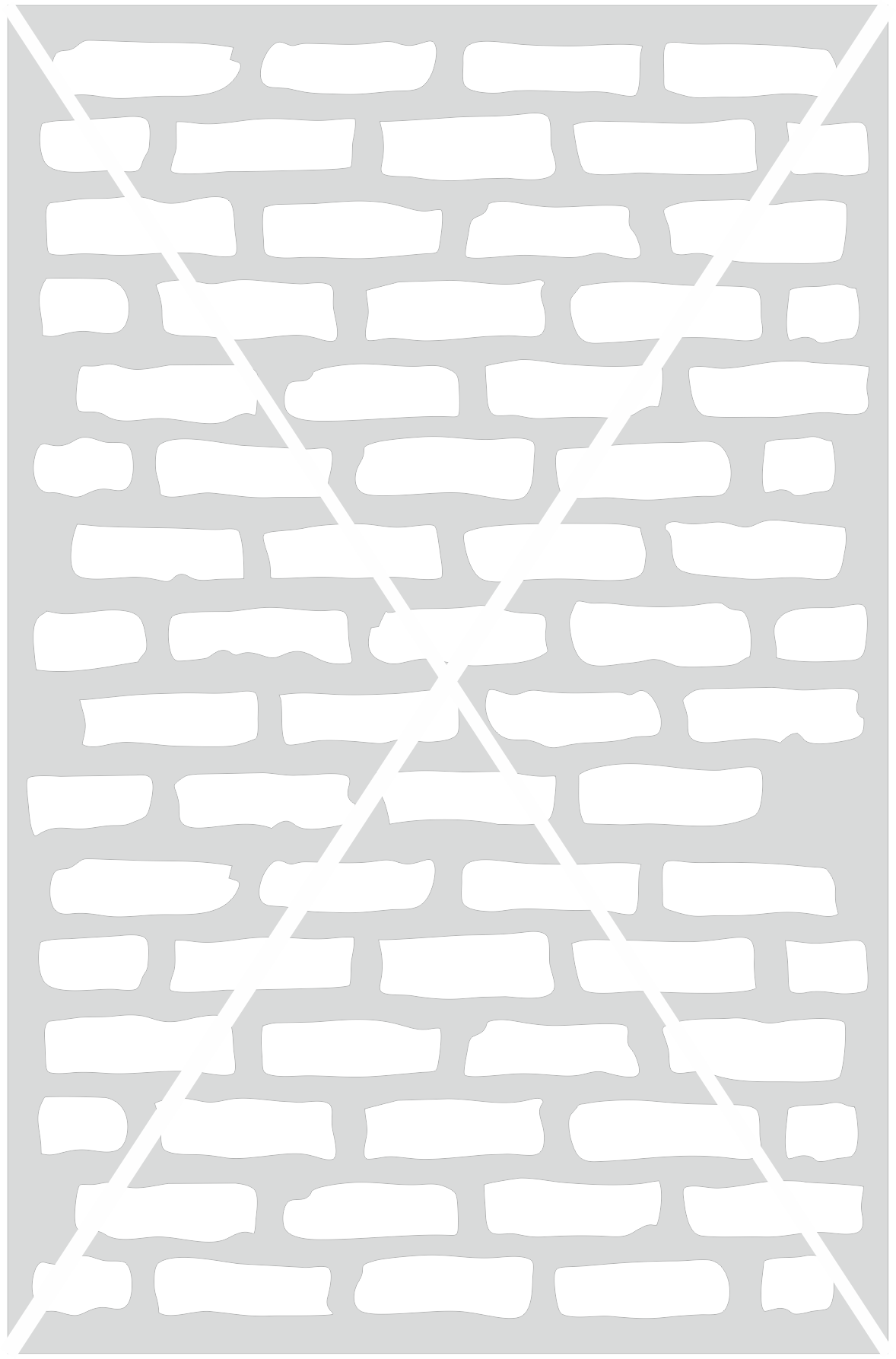 LM - TR02 трафарет кирпичи (10х15 см)