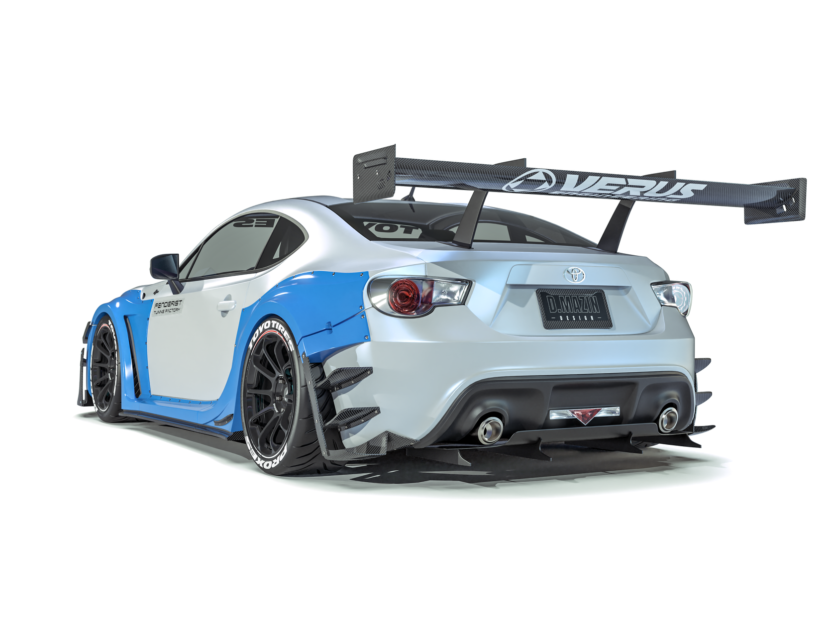 Full FENDERIST SPEC R kit / WIDE BODY KIT TOYOTA GT86 / SCION FRS 2017-2020