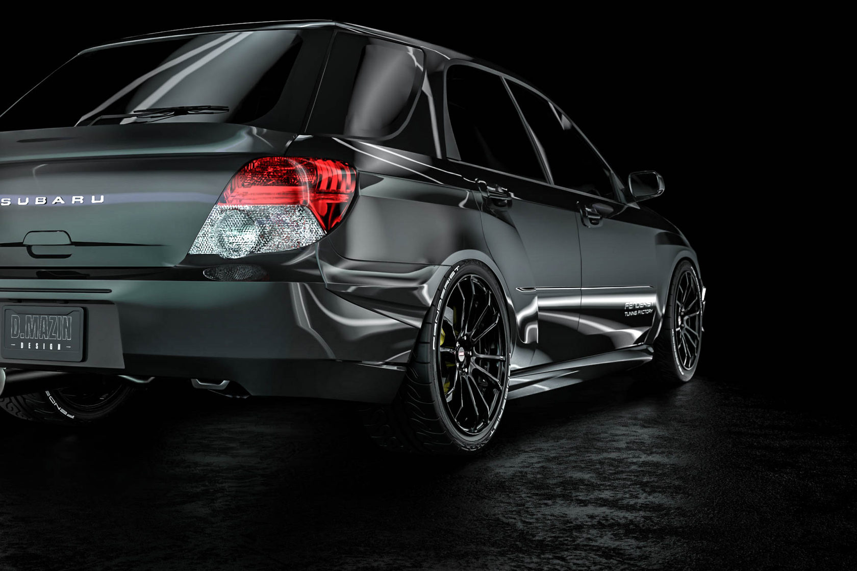 Rear Fender Flares Set for STI front SUBARU IMPREZA WAGON (WRX/WRX STI ...