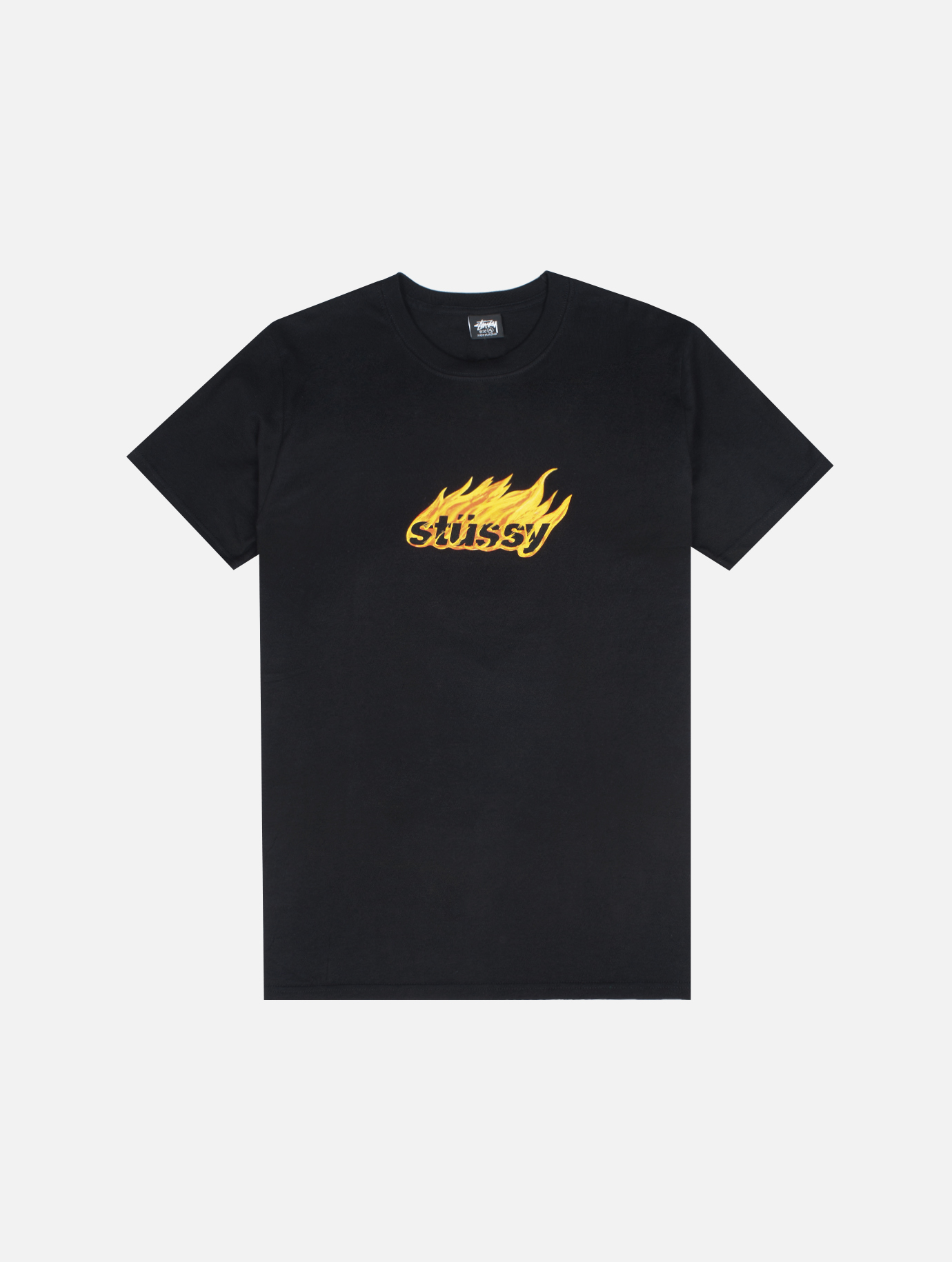 Stussy Футболка Flames Tee Чёрная