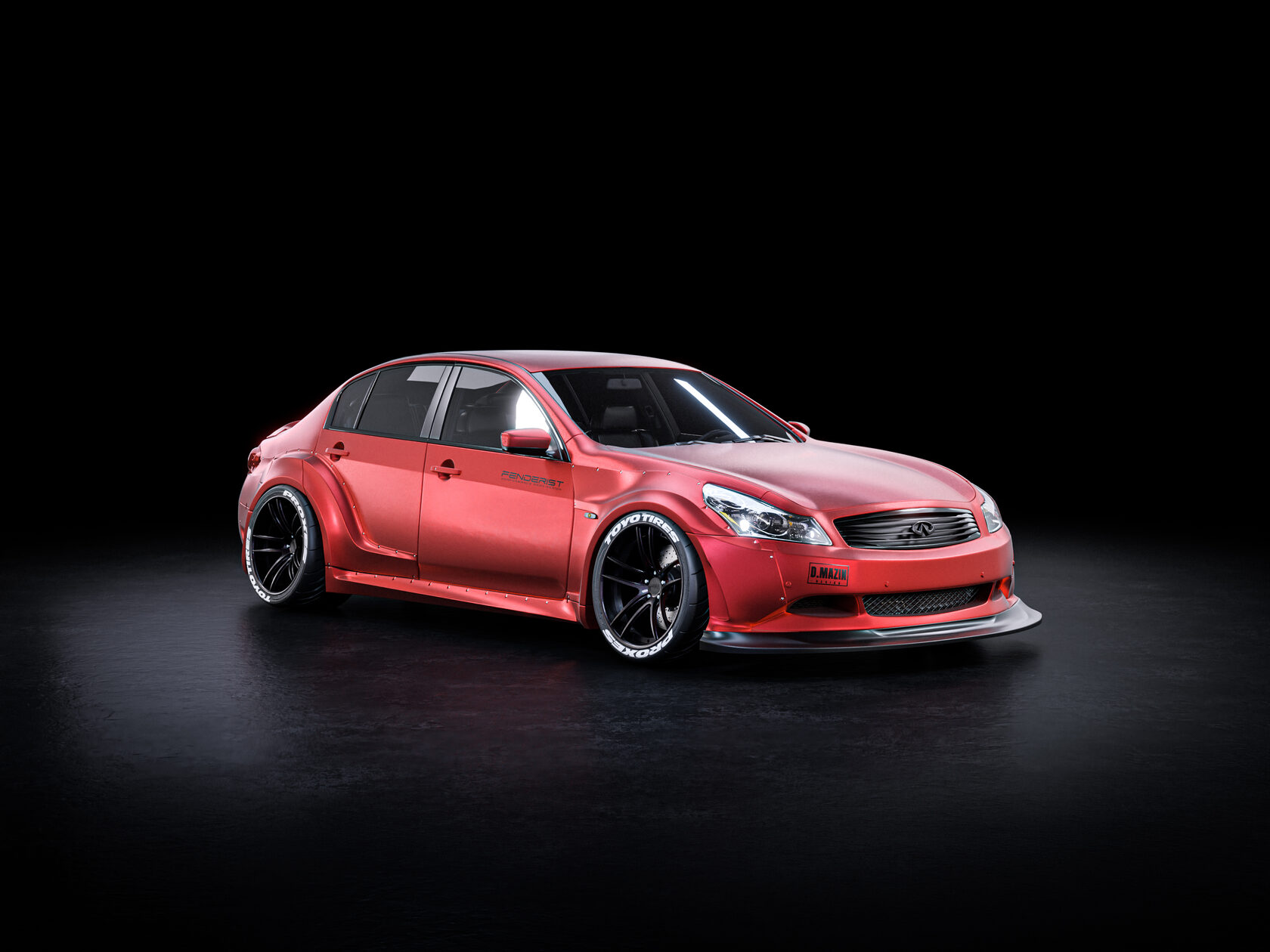 FENDERIST SPEC S Fender Flares Set / WIDE BODY KIT INFINITI G37 ...