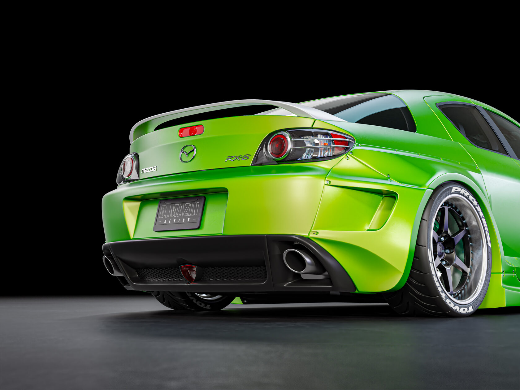 FENDERIST SPEC S 50mm fender flares kit / WIDE BODY KIT Mazda RX-8 2003 ...