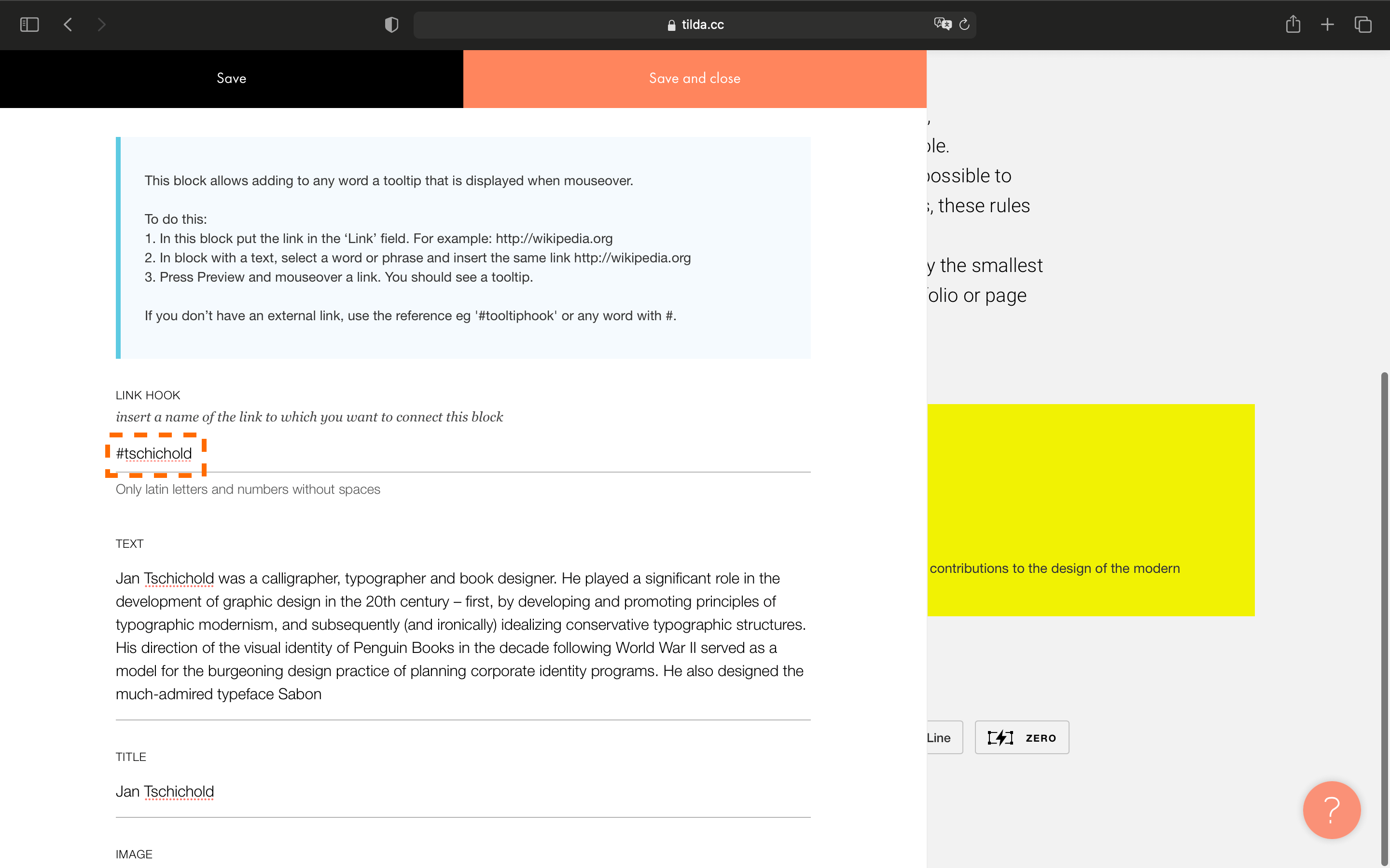 How to Add a Tooltip │ Tilda Help Center
