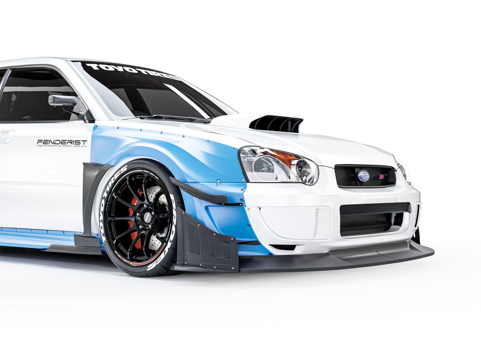 FENDERIST SPEC R Full Set ver 2.0 / WIDE BODY KIT SUBARU IMPREZA WRX (GDA) / WRX STI (GDB) 03-05