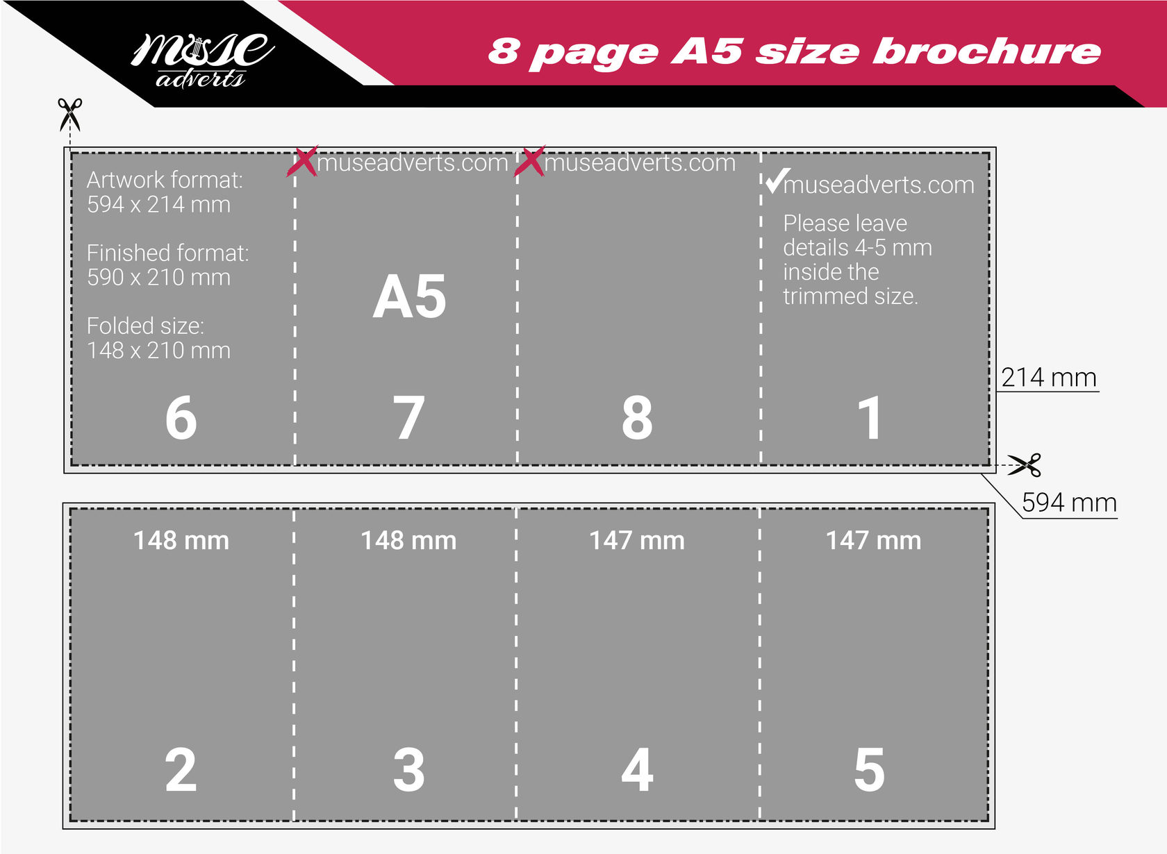 Printing / Brochures / A5 size 4,6,8 pages