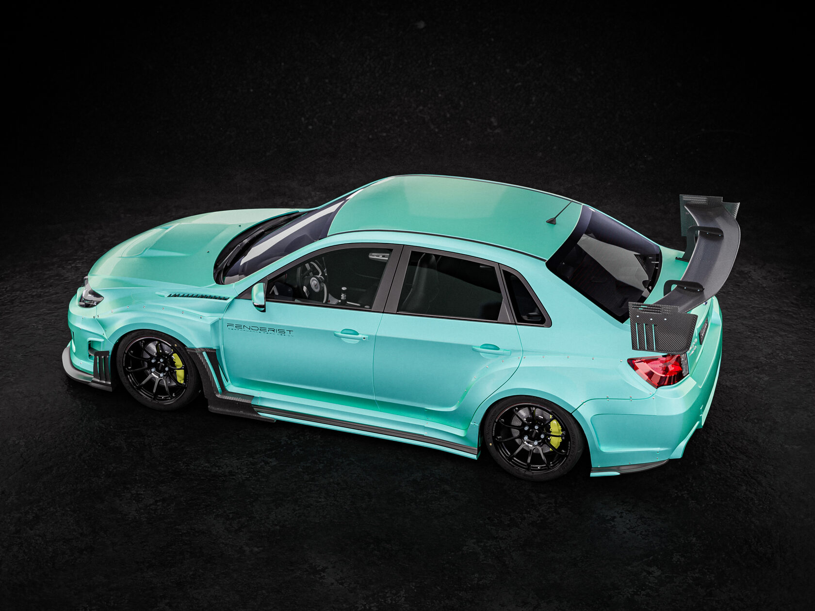 Full FENDERIST SPEC S Fender Flares Set / WIDE BODY KIT SUBARU IMPREZA ...