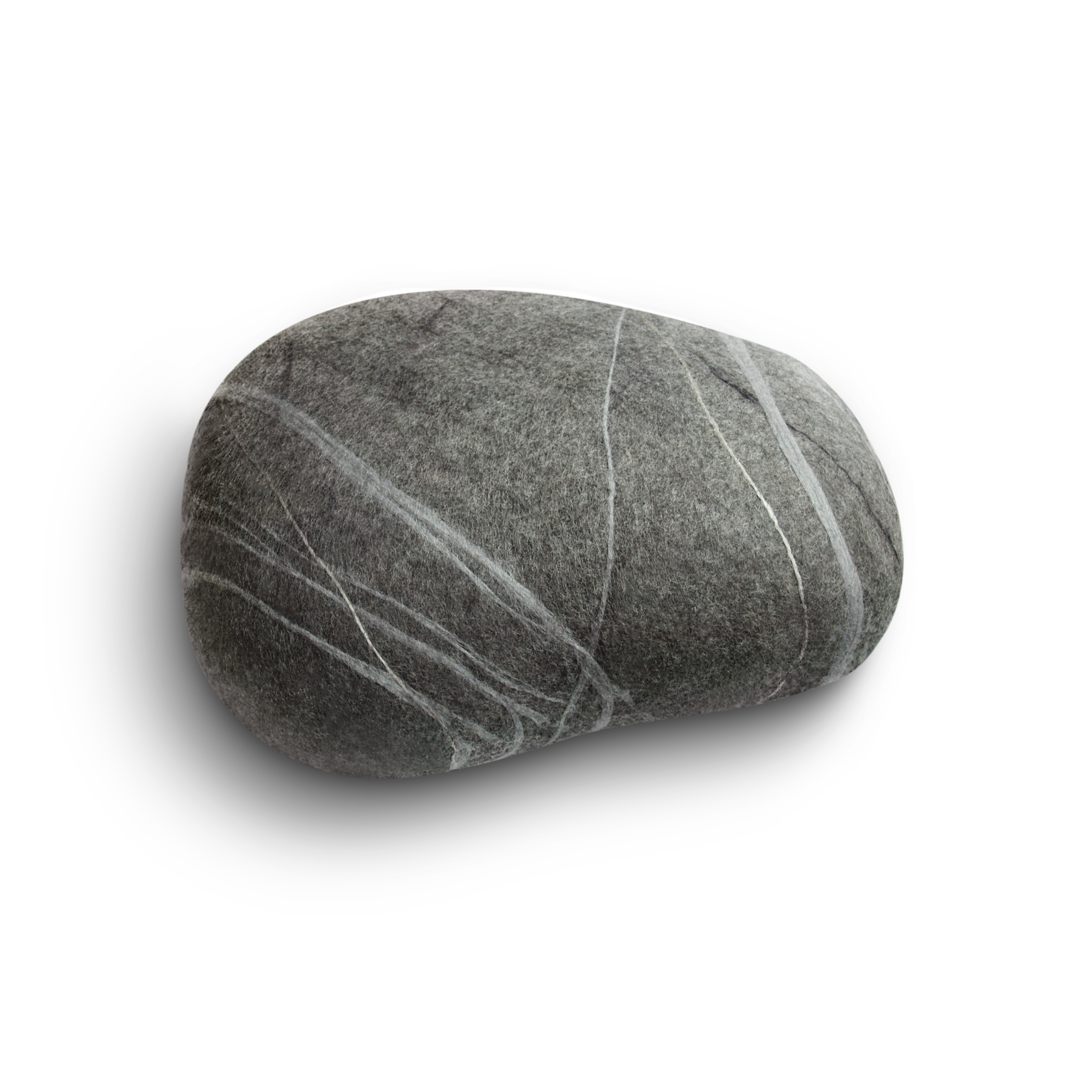 Model "Scandinavian stone" felted ottoman pouf stone by KATSU