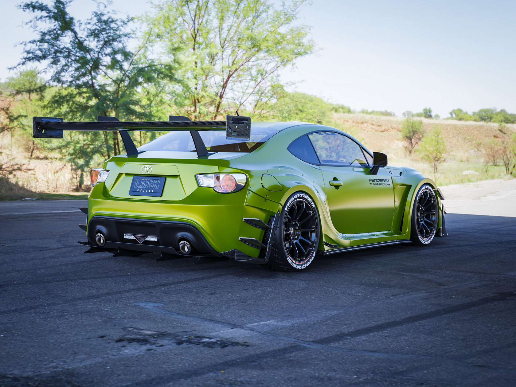 Full FENDERIST SPEC R kit / WIDE BODY KIT TOYOTA GT86 / SCION FRS 2017-2020