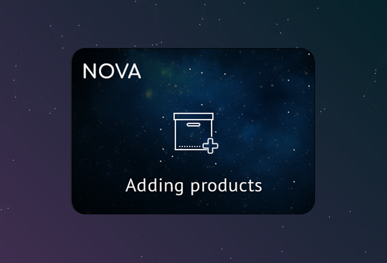 NOVA: Adding products