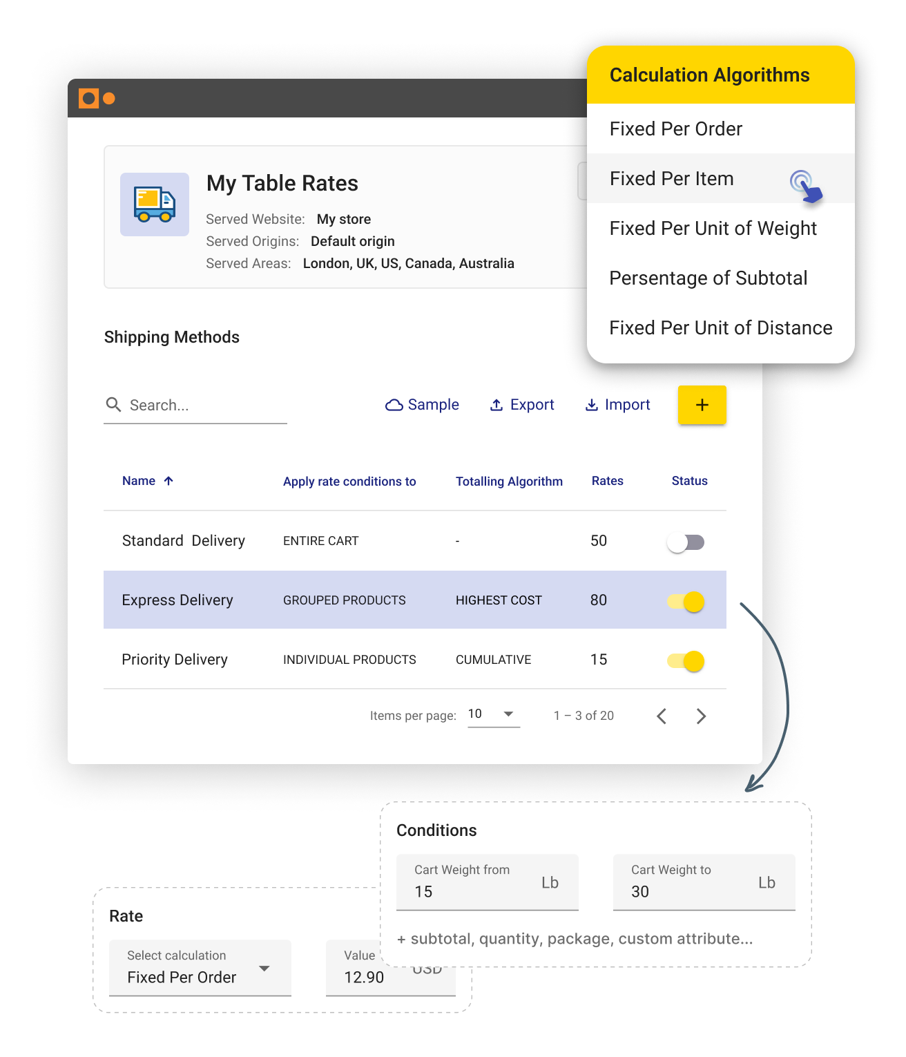Woocommerce Table Rate Shipping Plugin | Magento 2 Shipping Table Rates ...
