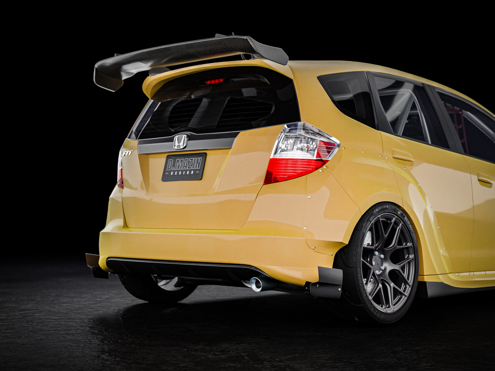 FENDERIST SPEC S FULL FENDER FLARES SET / WIDE BODY KIT HONDA FIT ...