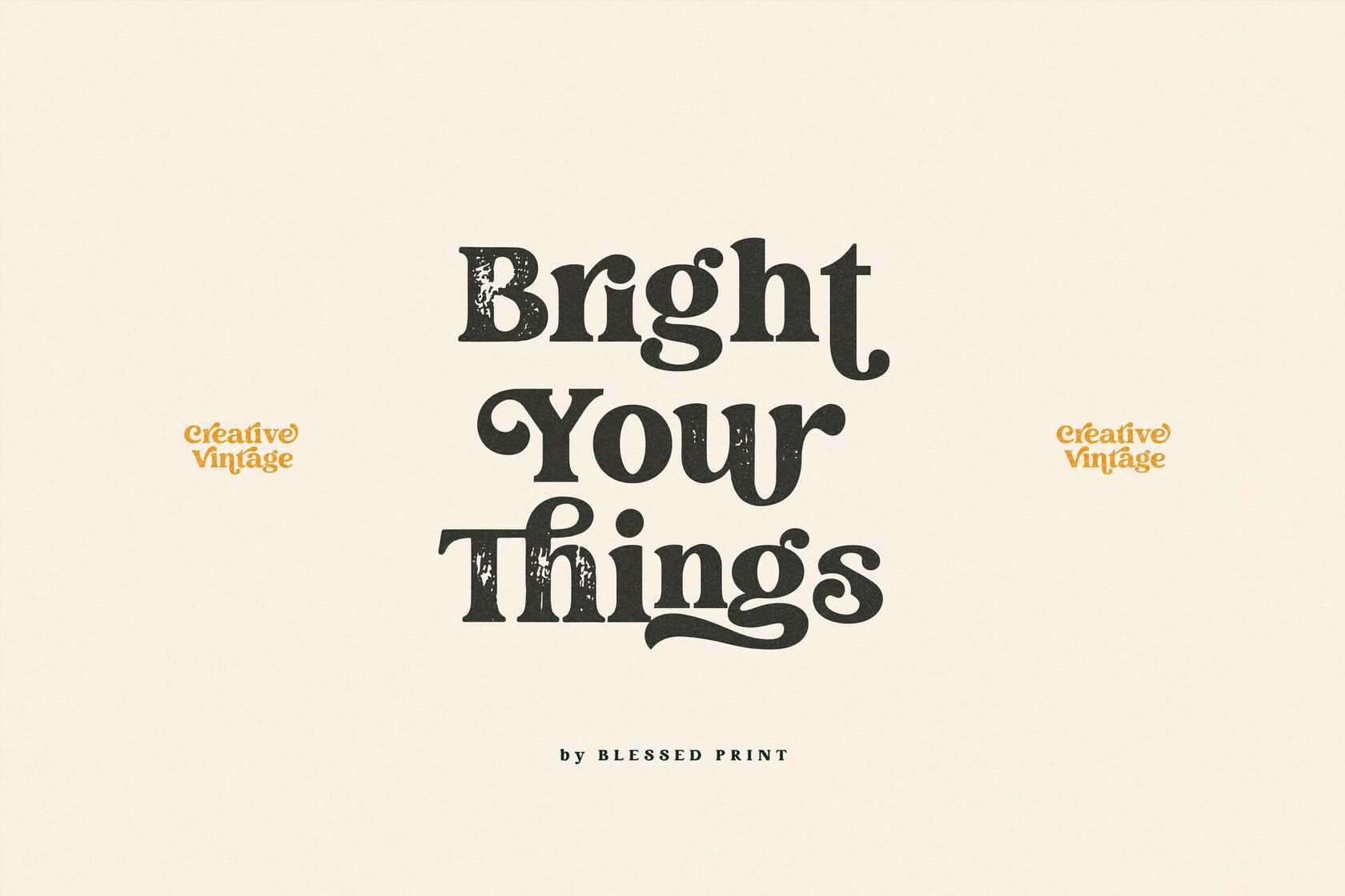Creative Vintage Font | Serif Fonts - Blessed Print