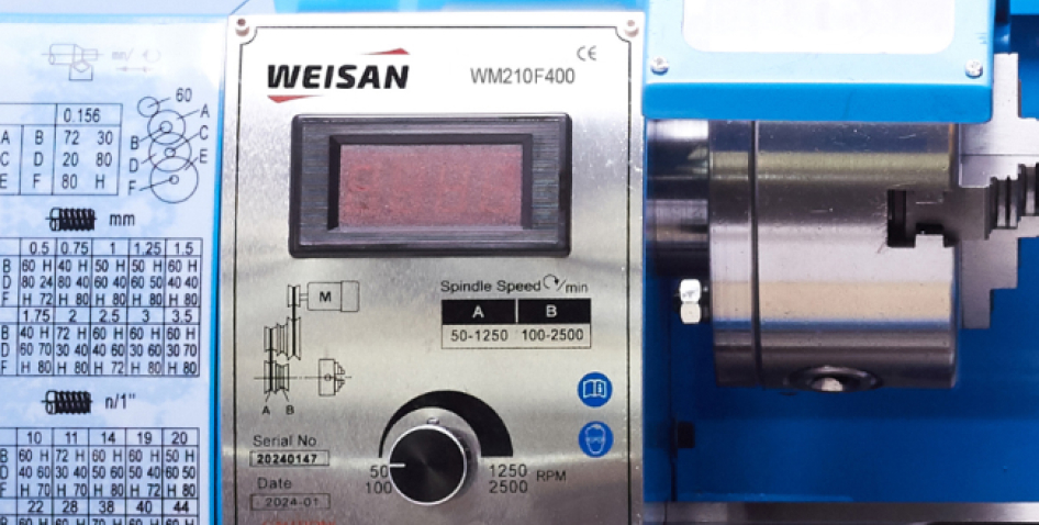 Токарный станок WEISAN WM210F400 по металлу купить по низкой цене