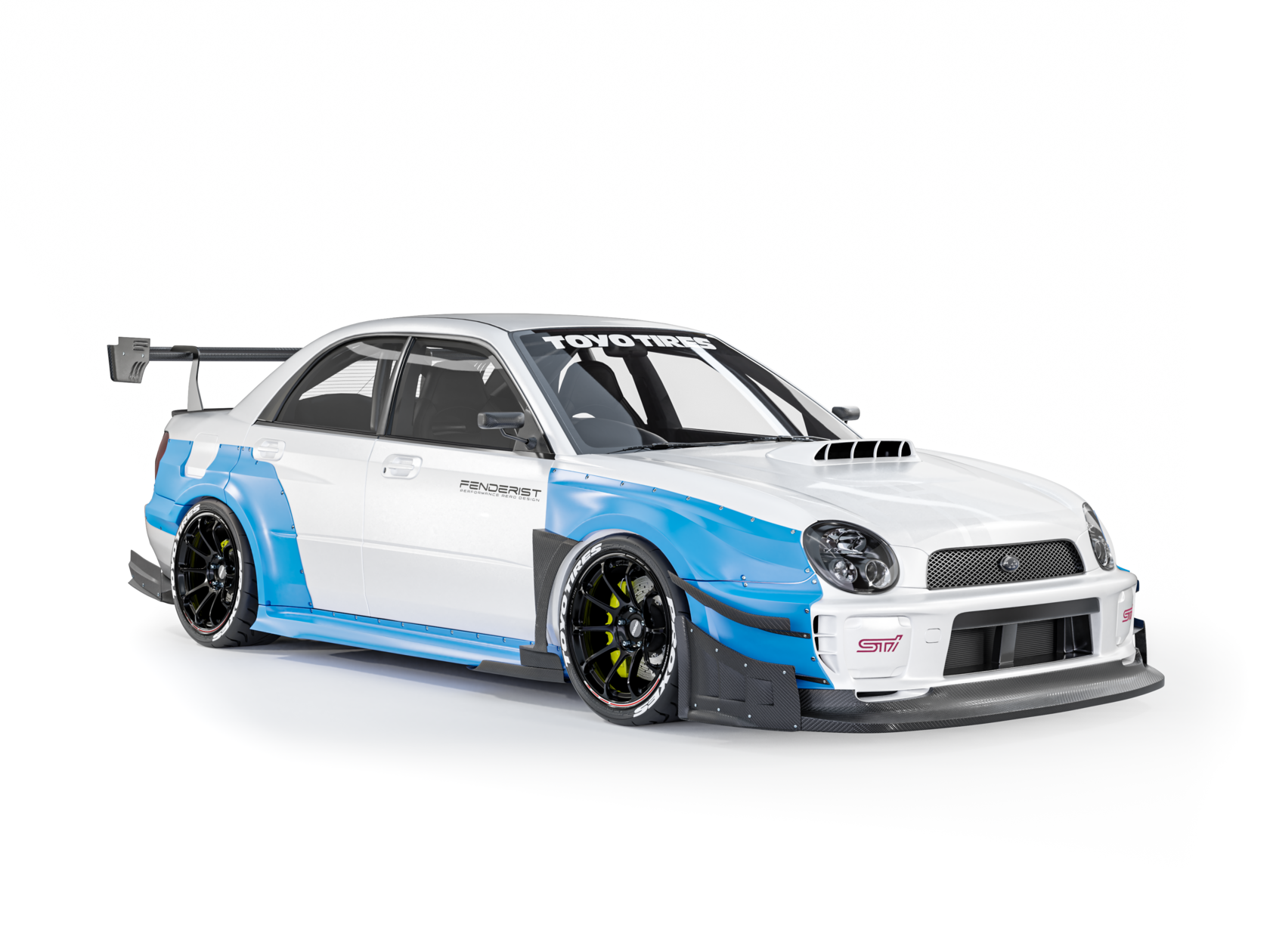 FENDERIST SPEC R Full Set ver 2.0 / WIDE BODY KIT SUBARU IMPREZA WRX ...