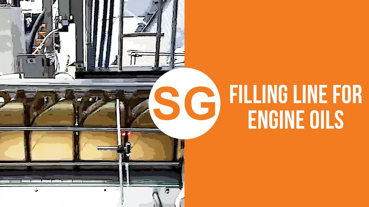 Filling line for industrial oils