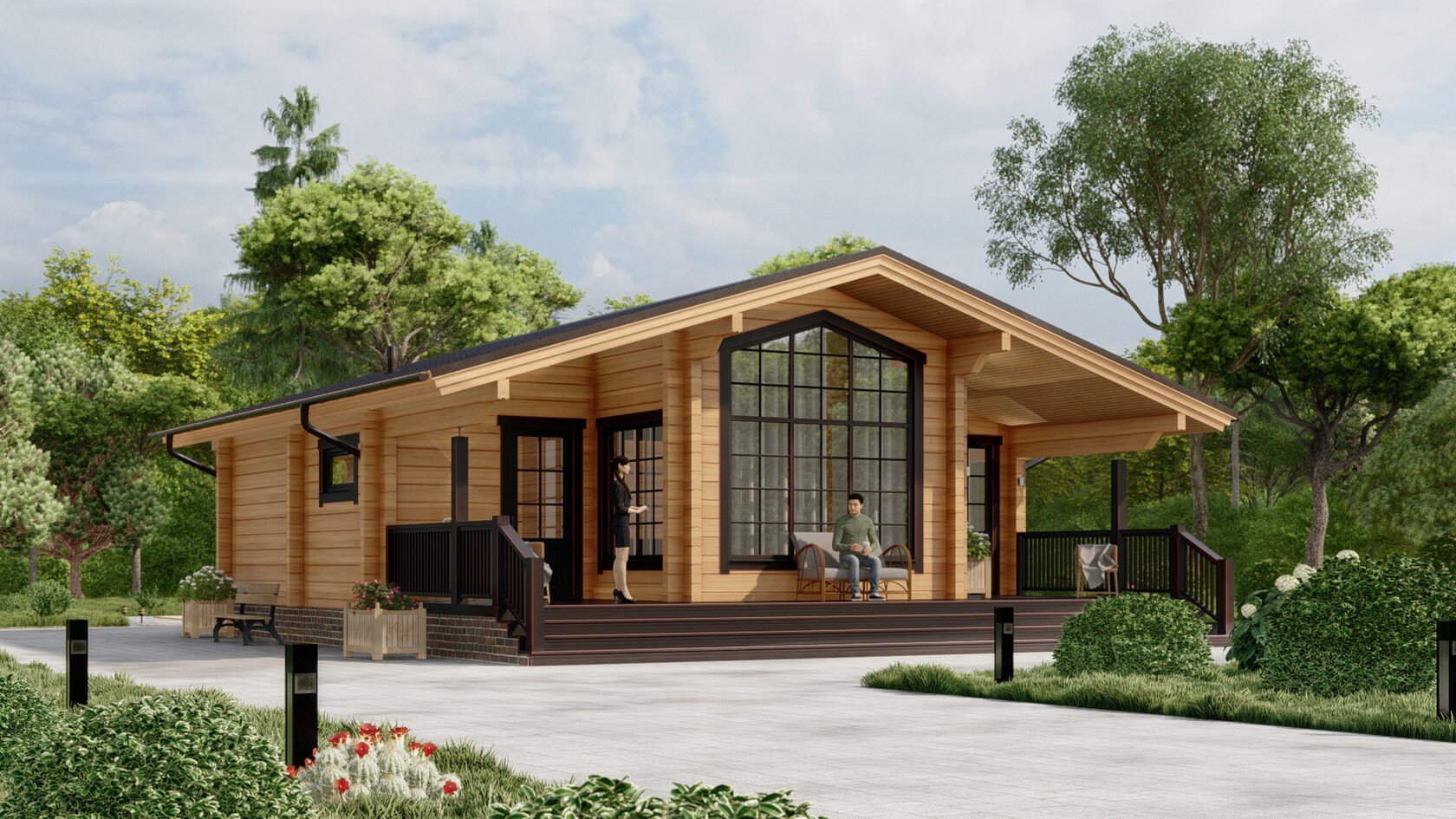 Дом из клееного бруса «Панорама» от строительной компании «Инкост ...