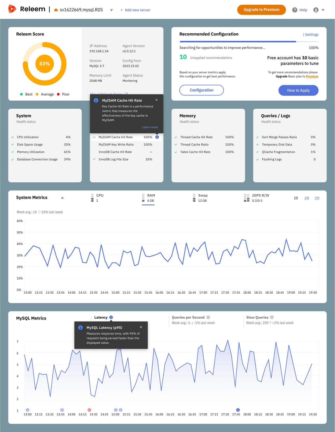 Mysql Performance Tuning Tool Releem