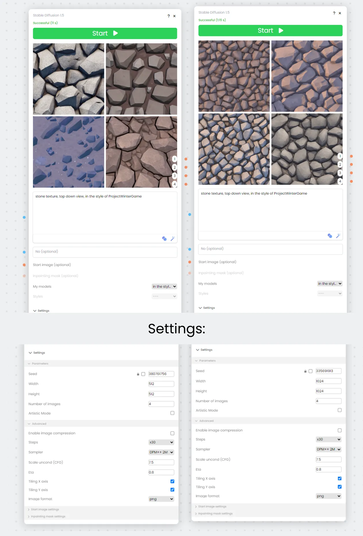 Seamless texture from text