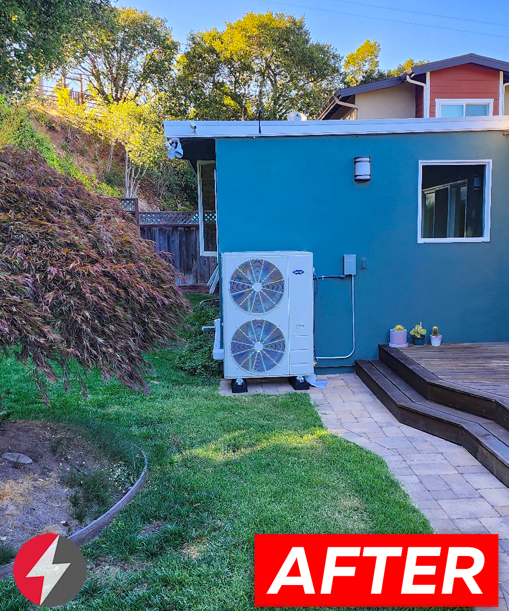 Carrier Heat Pump Install in San Carlos, California