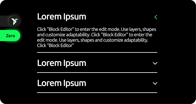 Аккордеон в Zeroblock