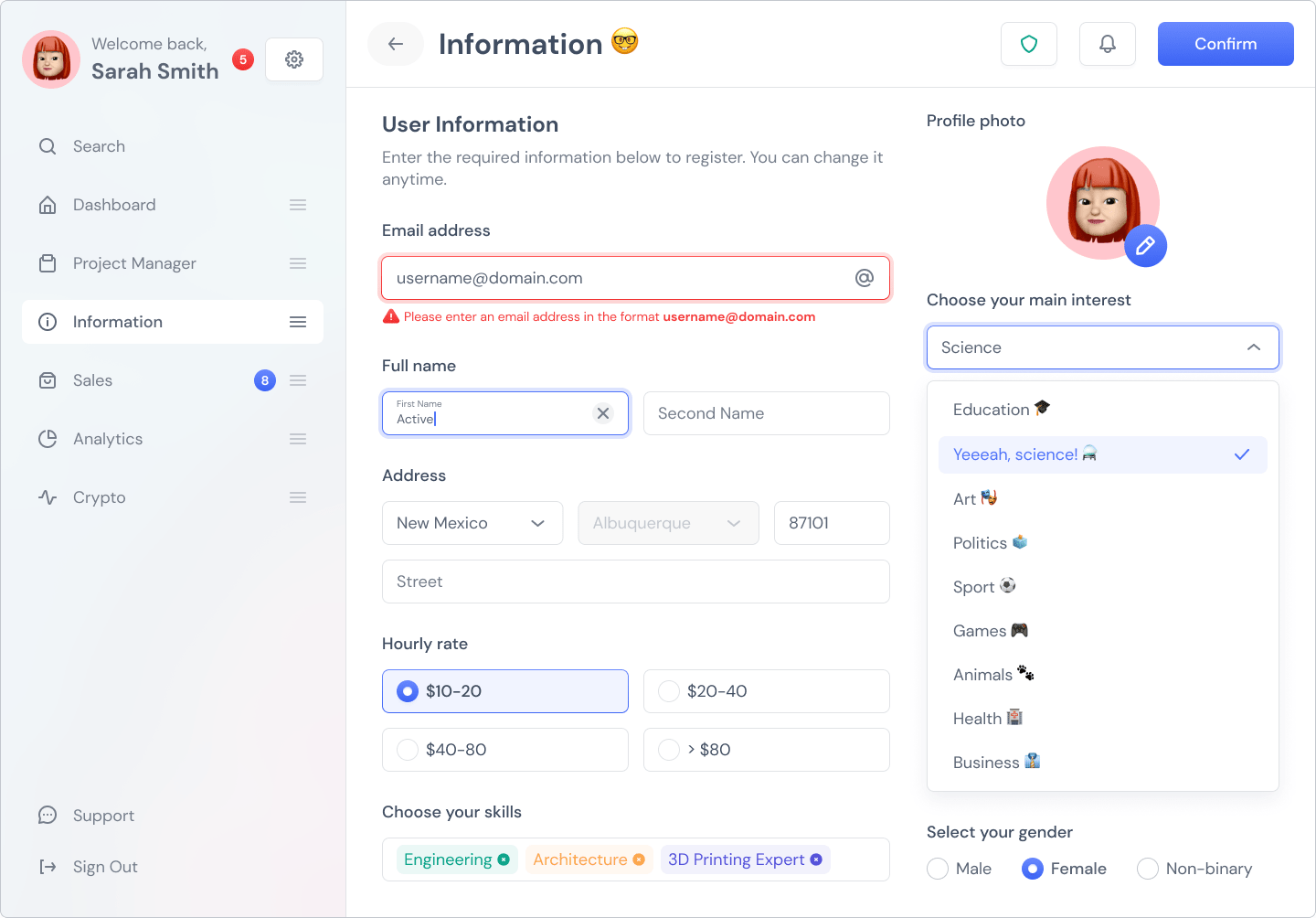 Free Figma invoice template