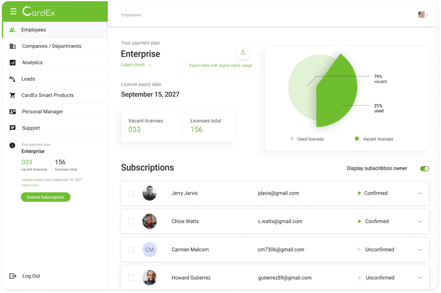 Digital Business Cards for Teams | CardEx