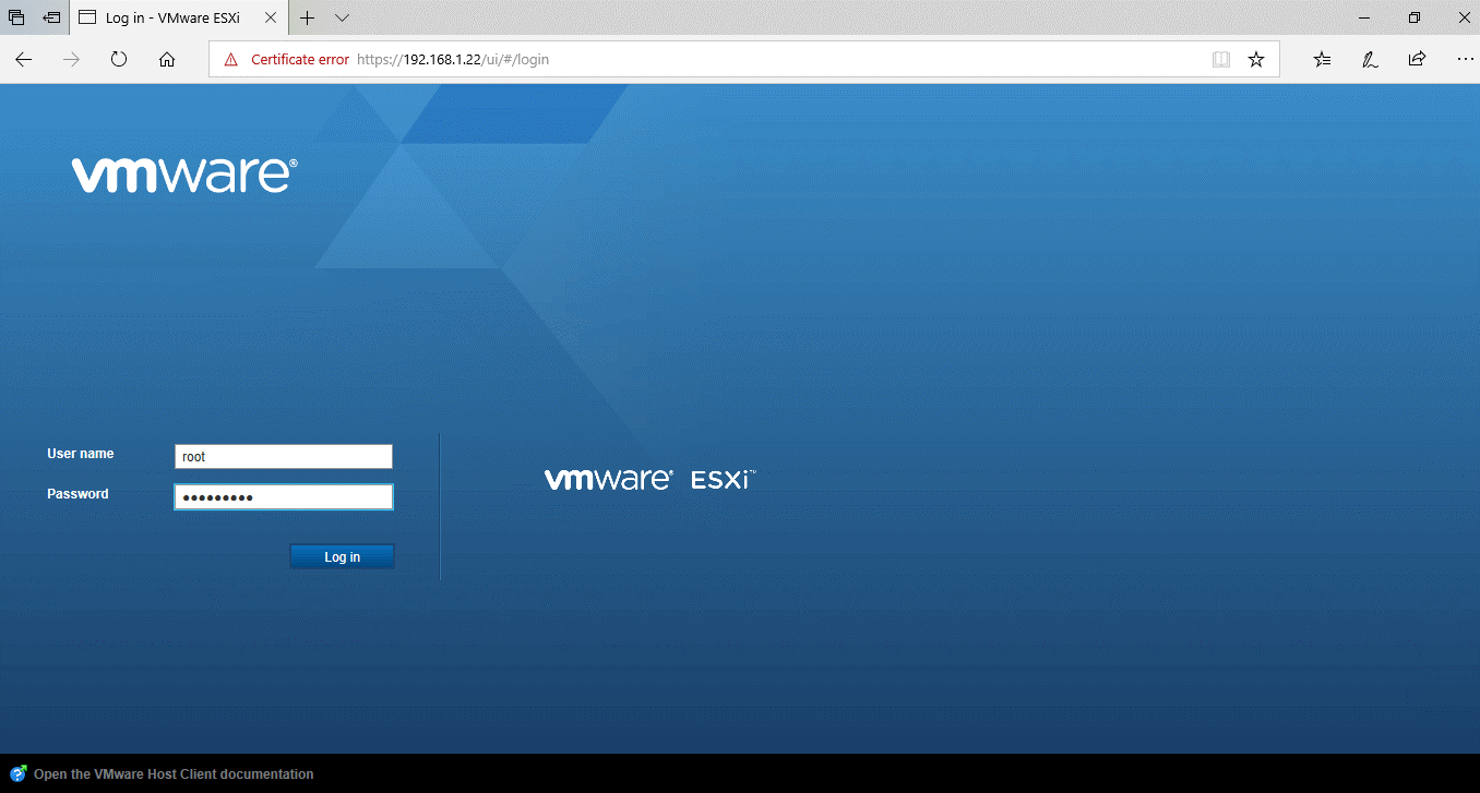 Установка Router OS на VMware ESXi