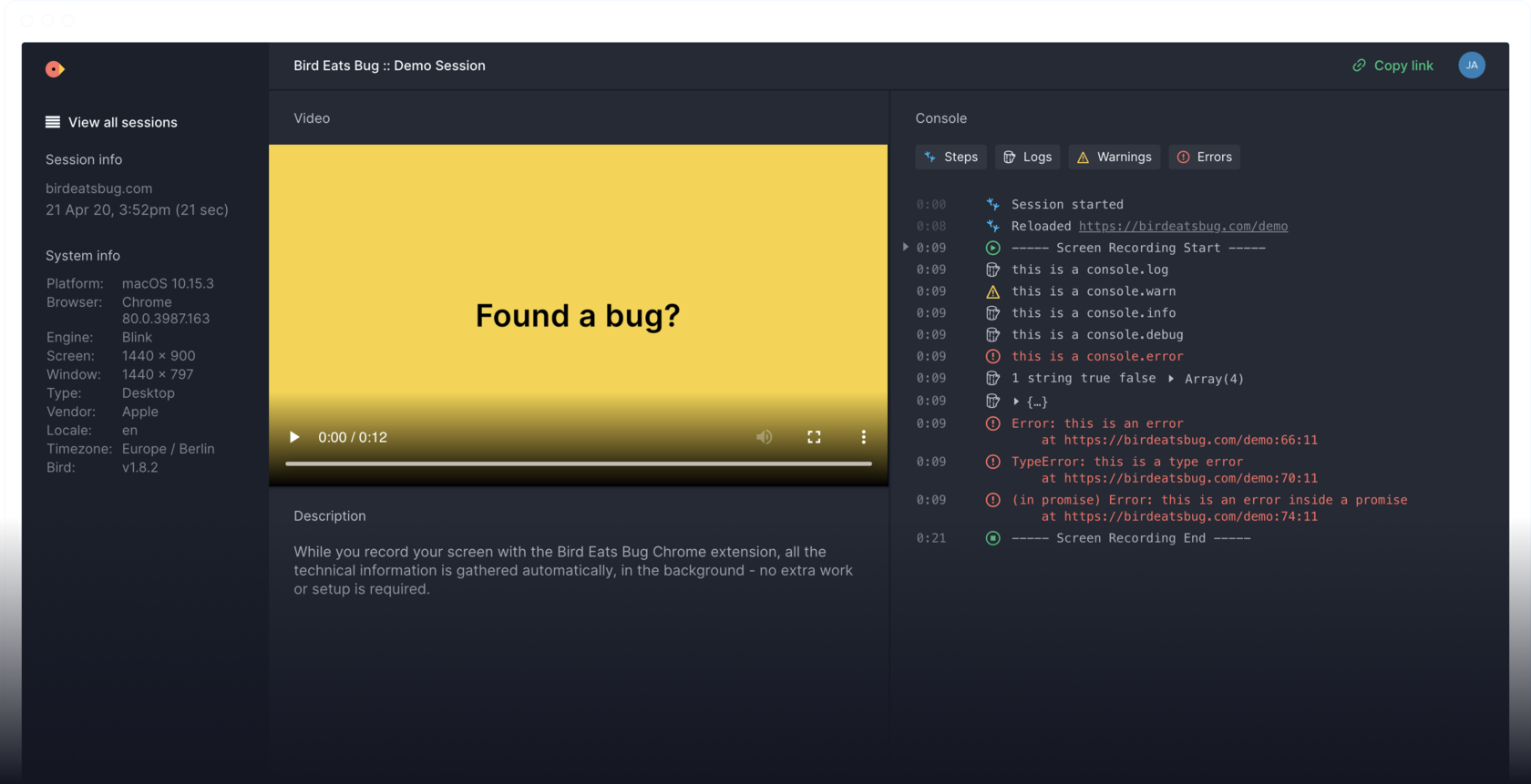 Bird Eats Bug: Report and fix bugs faster