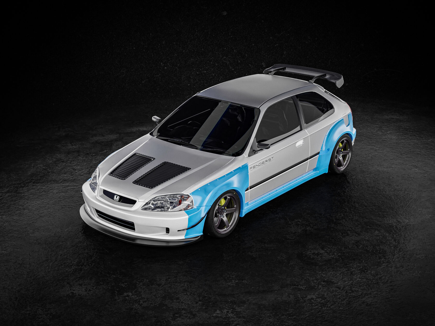 Full FENDERIST SPEC S set / WIDE BODY KIT Honda Civic 98-00