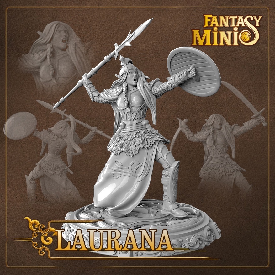 Laurana Kanan Miniature | Dragonlance miniatures | Fantasy Minis