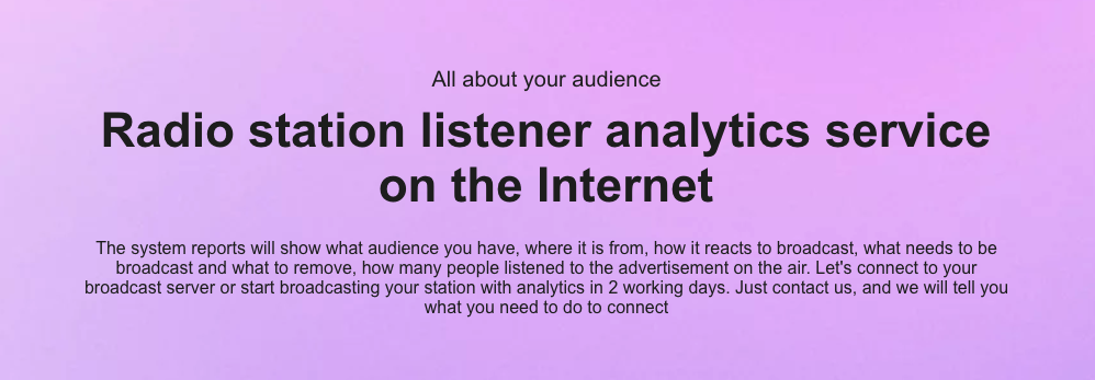 About radio statistics