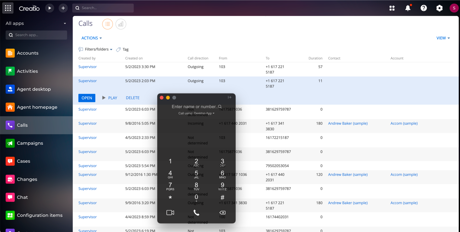 Creatio 3CX Connector